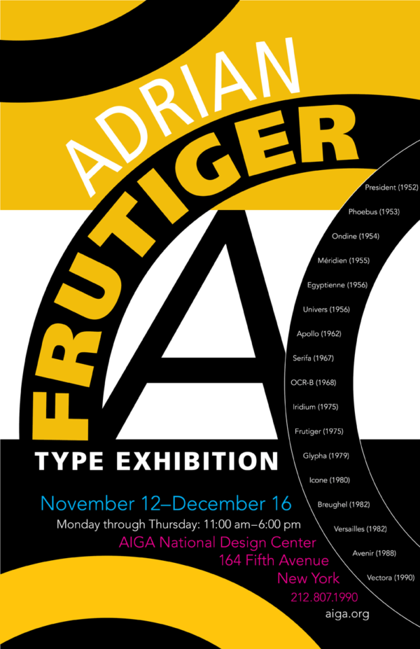 Adrian Frutiger Posters - Infographic Studio